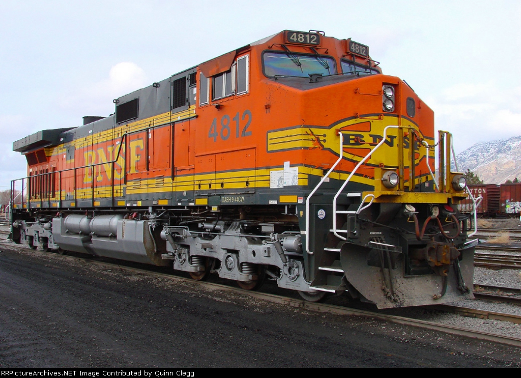 BURLINGTON NORTHERN SANTA FE GE C44-9W NO.4812 PROVO,UTAH FEBRUARY 6.2010.